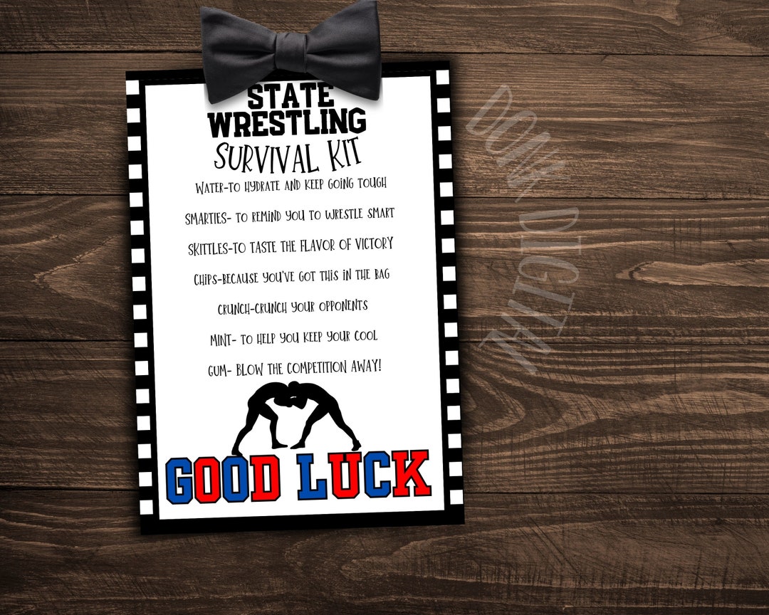 State Wrestling Survival Kit - Team Gift Printable (digital Download ...