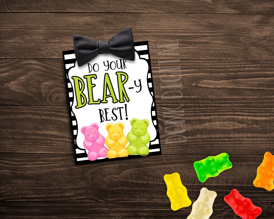 Do Your BEARY Best Testing Motivation Tags | Printable PDF | Student ...