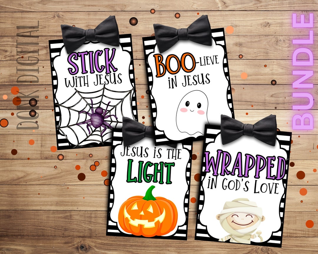 Religious Halloween Tag BUNDLE - Sunday School Printable - Church ...