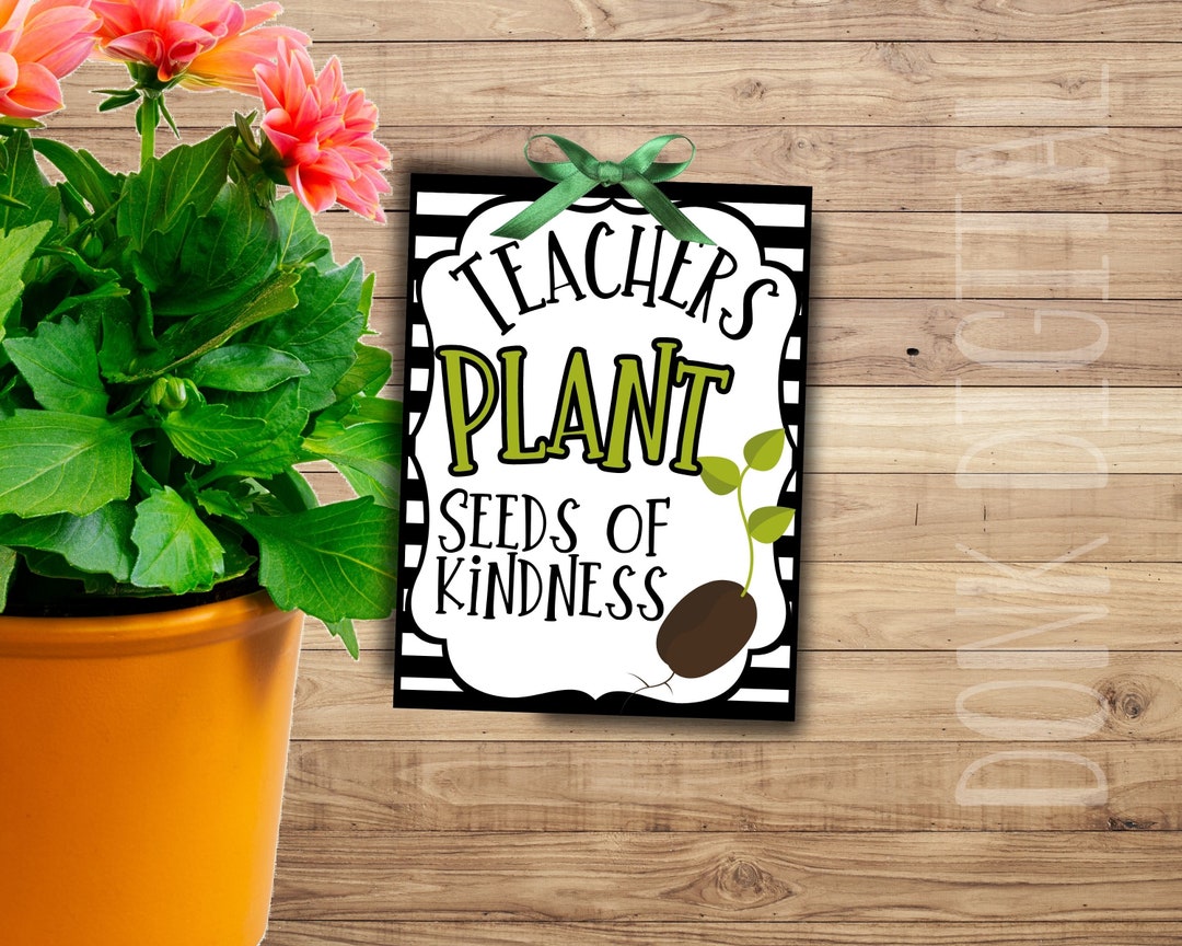 Teachers Plant Seeds of Kindness -teacher Appreciation-teacher Gift ...