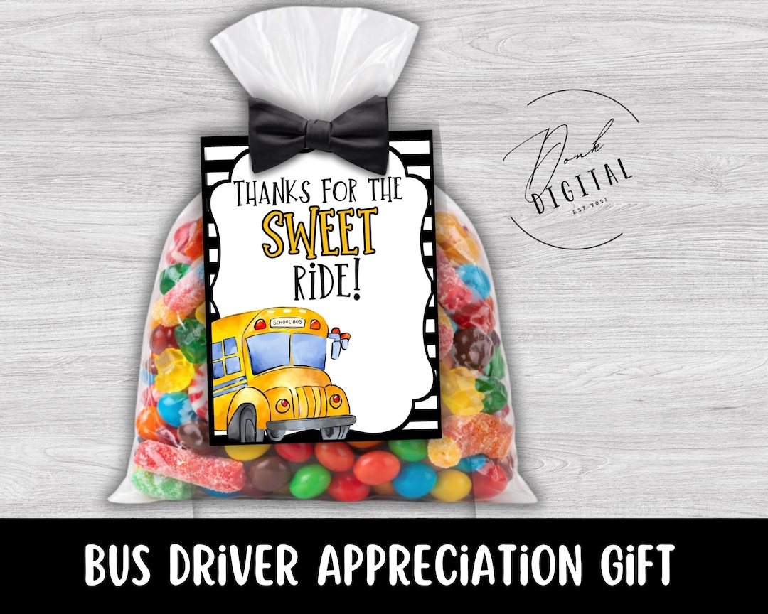 Bus Driver Gift Tag: Printable (PDF) - Etsy