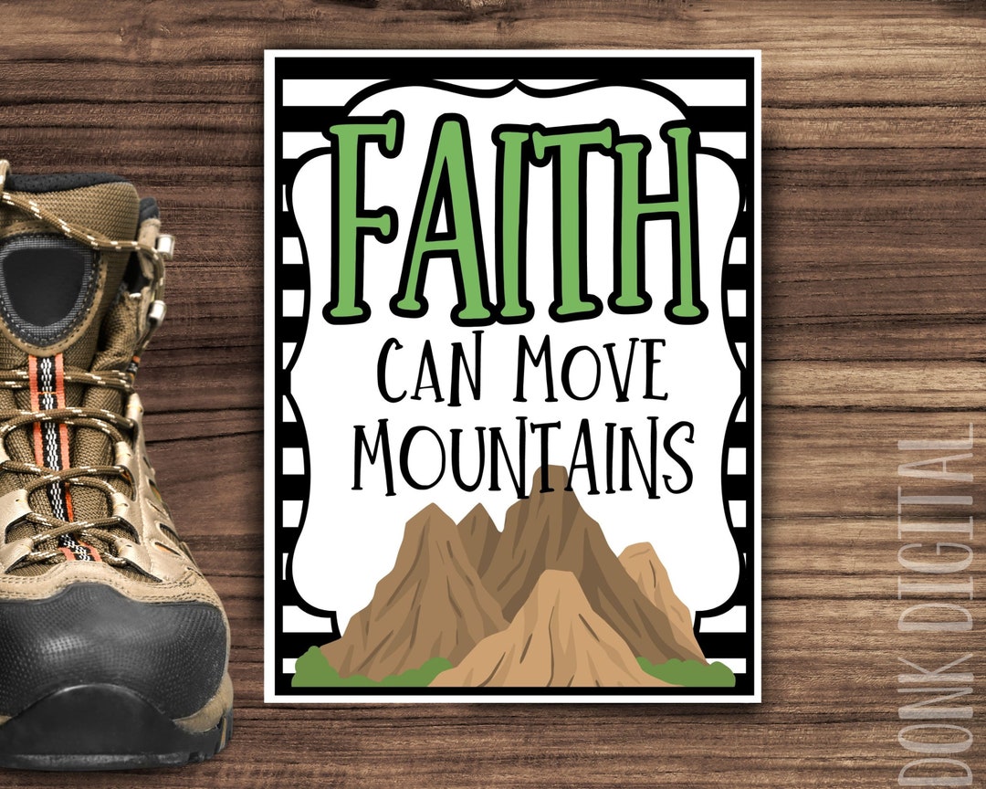 FAITH Can Move Mountains- 8x10- Sunday School Printable - Church ...
