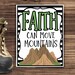 FAITH Can Move Mountains- 8x10- Sunday School Printable - Church ...