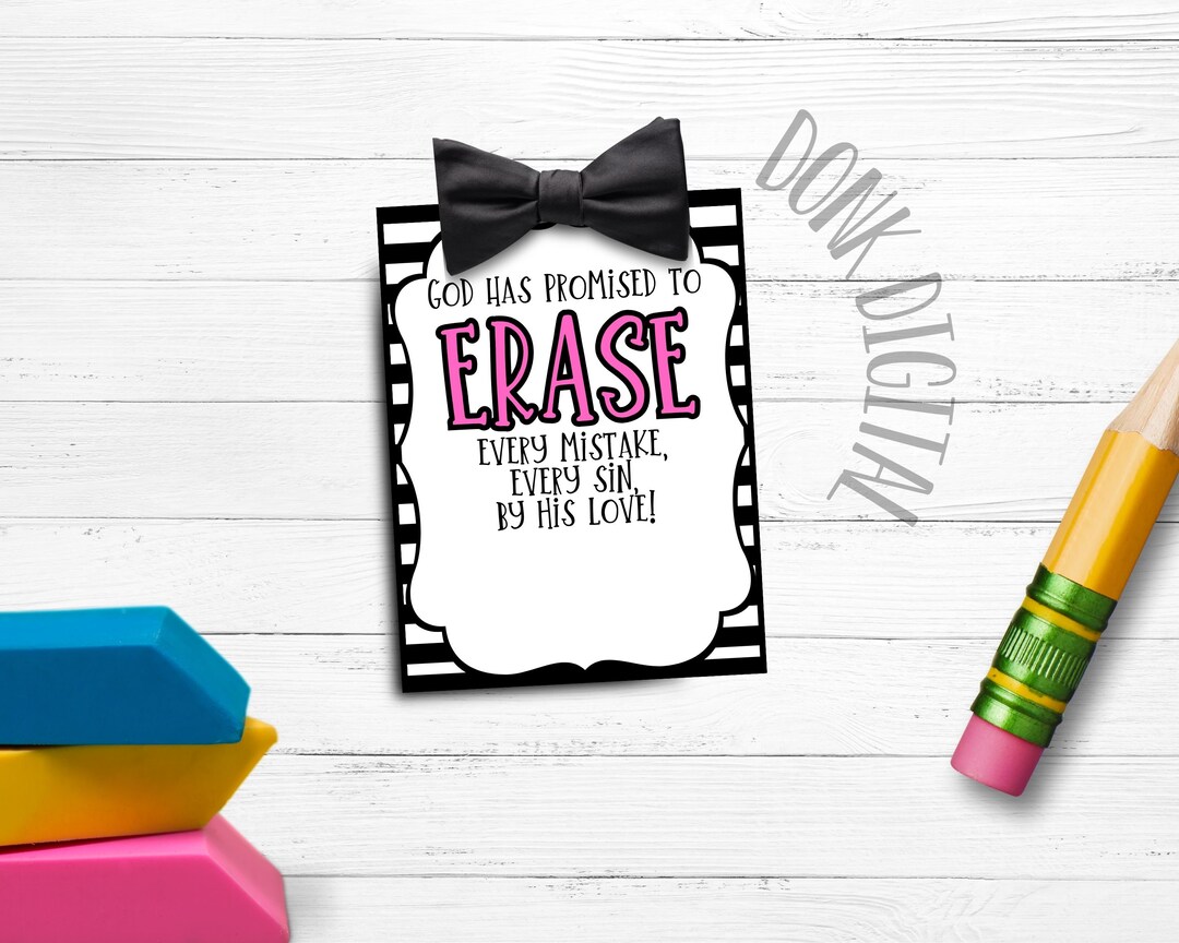 God Has Promised to ERASE All Our Sins- Sunday School Printable ...