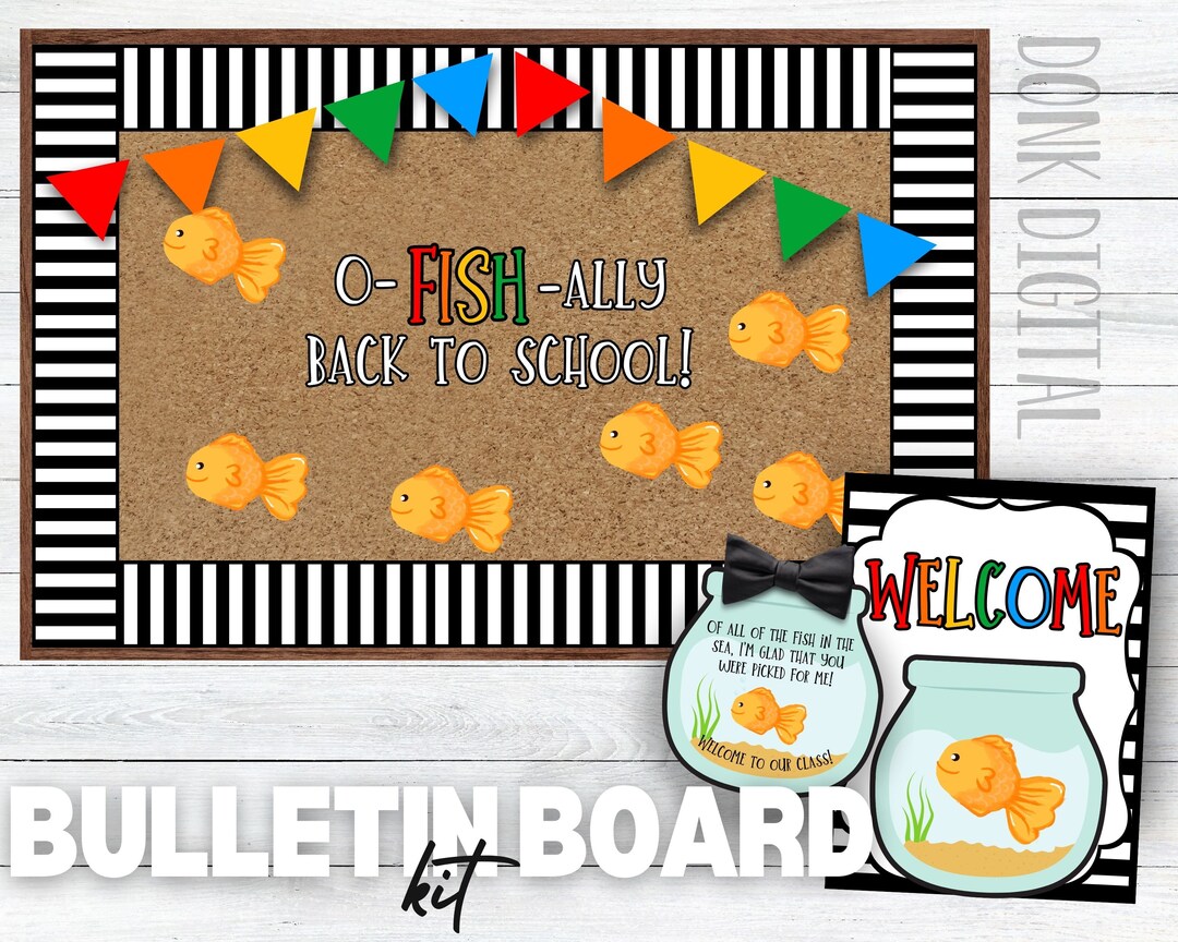 O-fish-ally Back to School Bulletin Board Kit (digital Download) - Etsy