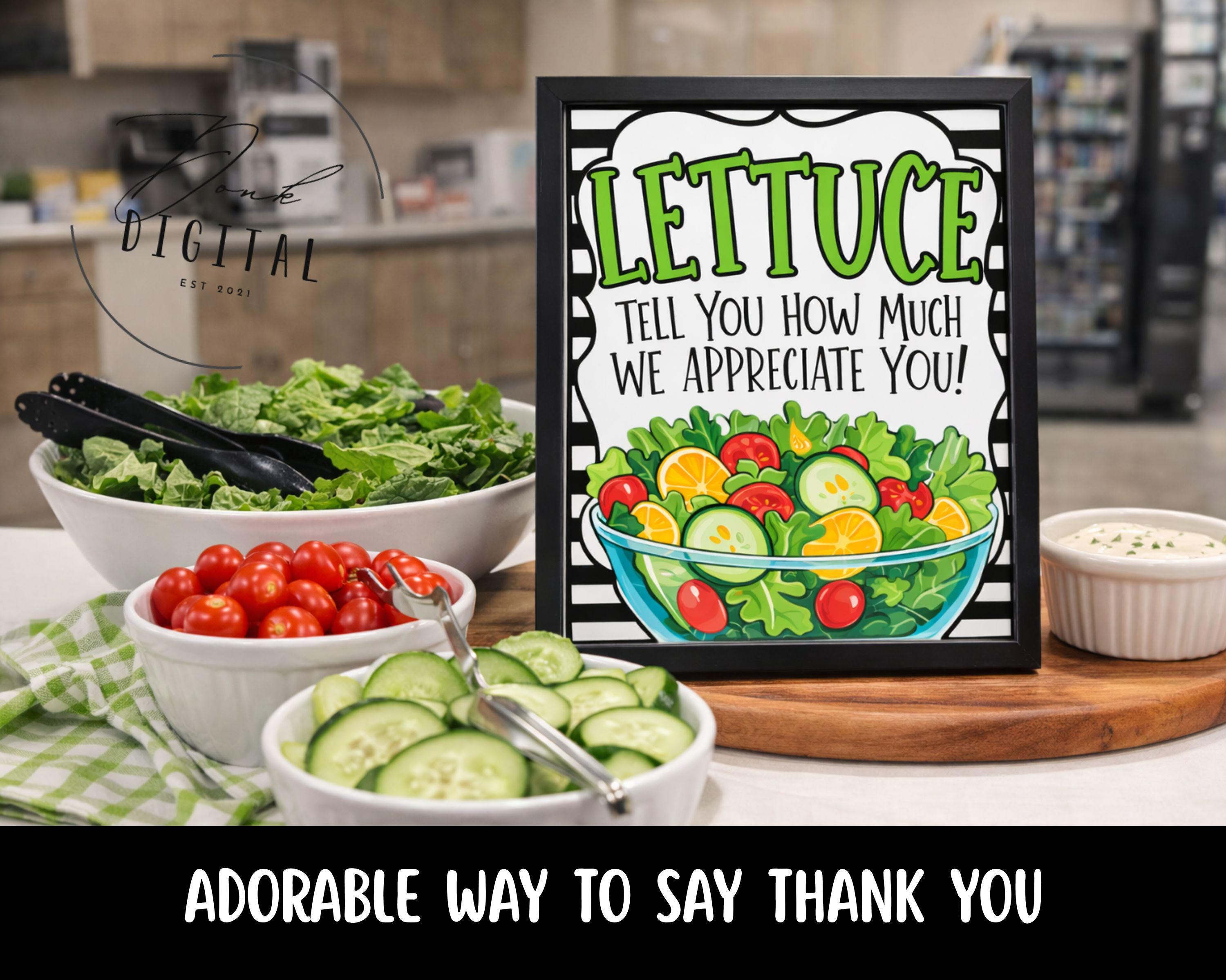 Salad Bar Appreciation Sign: Employee/teacher Thank You (PDF) - Etsy