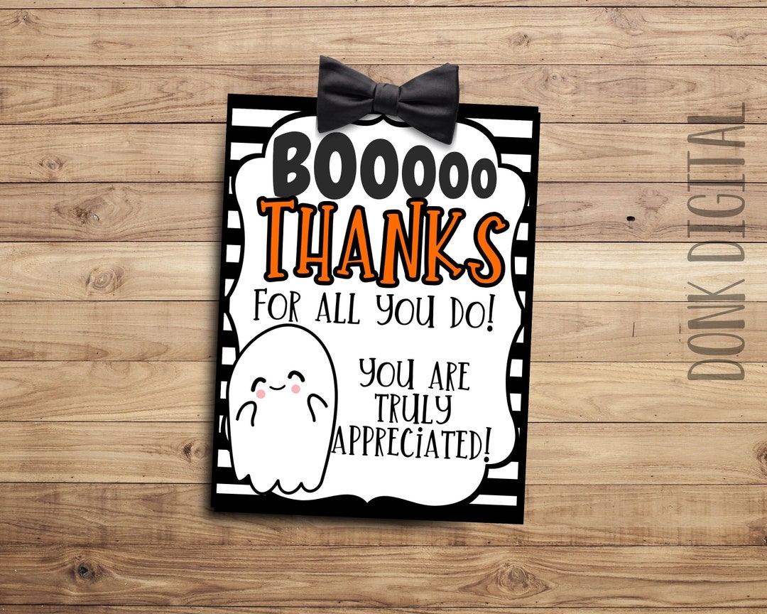 Thanks for All You Do Tag- Halloween Appreciation Appreciation Tag ...
