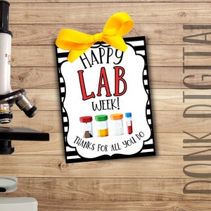 Happy Lab Week Tag Printable - Lab Week Gift- Happy Medical Laboratory ...