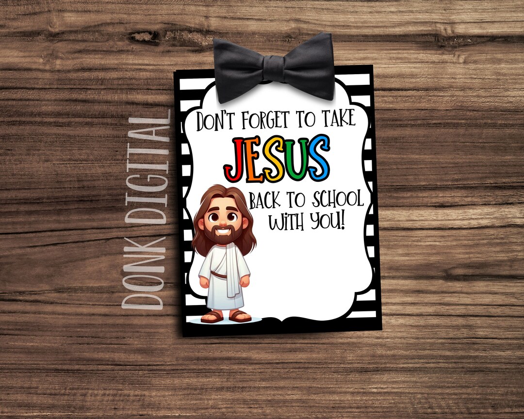 Take Jesus Back to School Tag - Sunday School Printable - Church ...