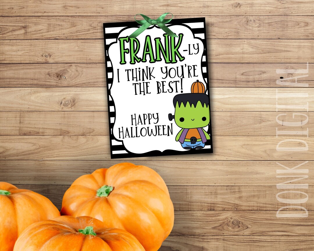 Frankenstein Halloween Treat Tags: Appreciation Gift (PDF) - Etsy