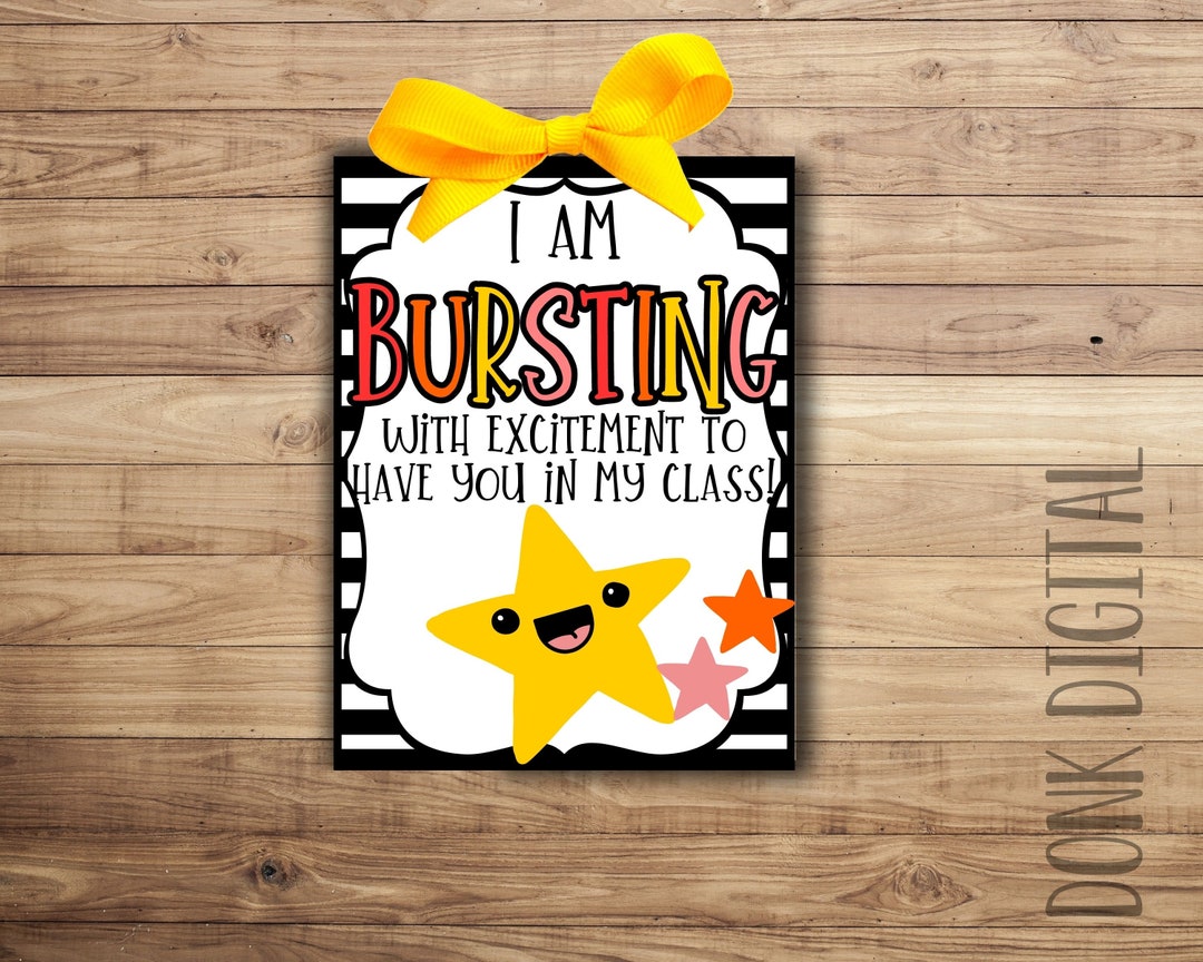Starburst Student Gift Tag: Teacher Printable (PDF) - Etsy