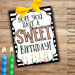 Sweet Birthday Gift Tags: Printable Party Favors (PDF) - Etsy
