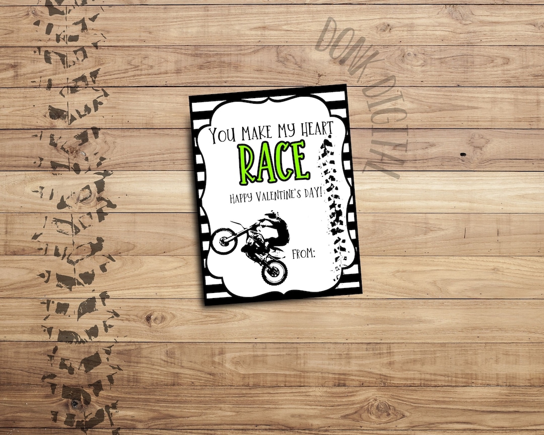 You Make My Heart RACE -race Valentine's- Printable Valentines - Boys ...