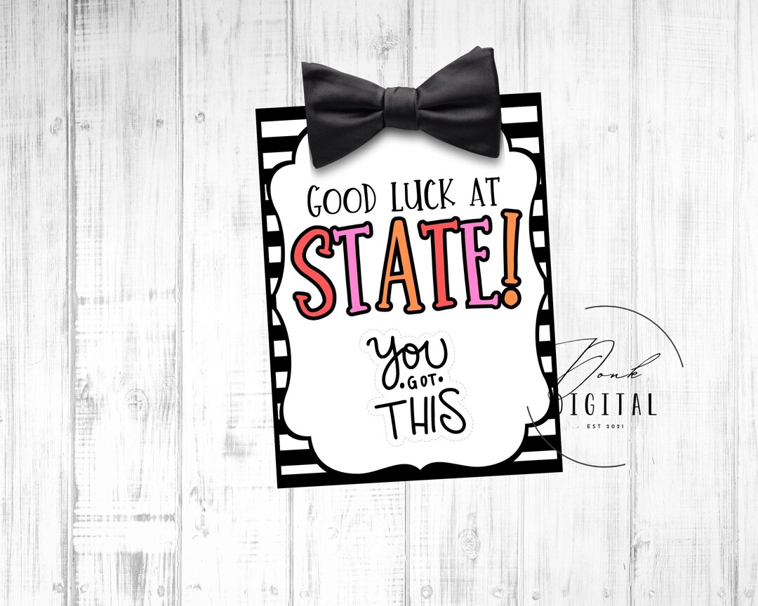 Good Luck at STATE- You Got This- Good Luck Tag- State- Sports Team Tag ...