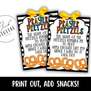 Prayer Pretzels Tags: Printable (PDF) - Etsy