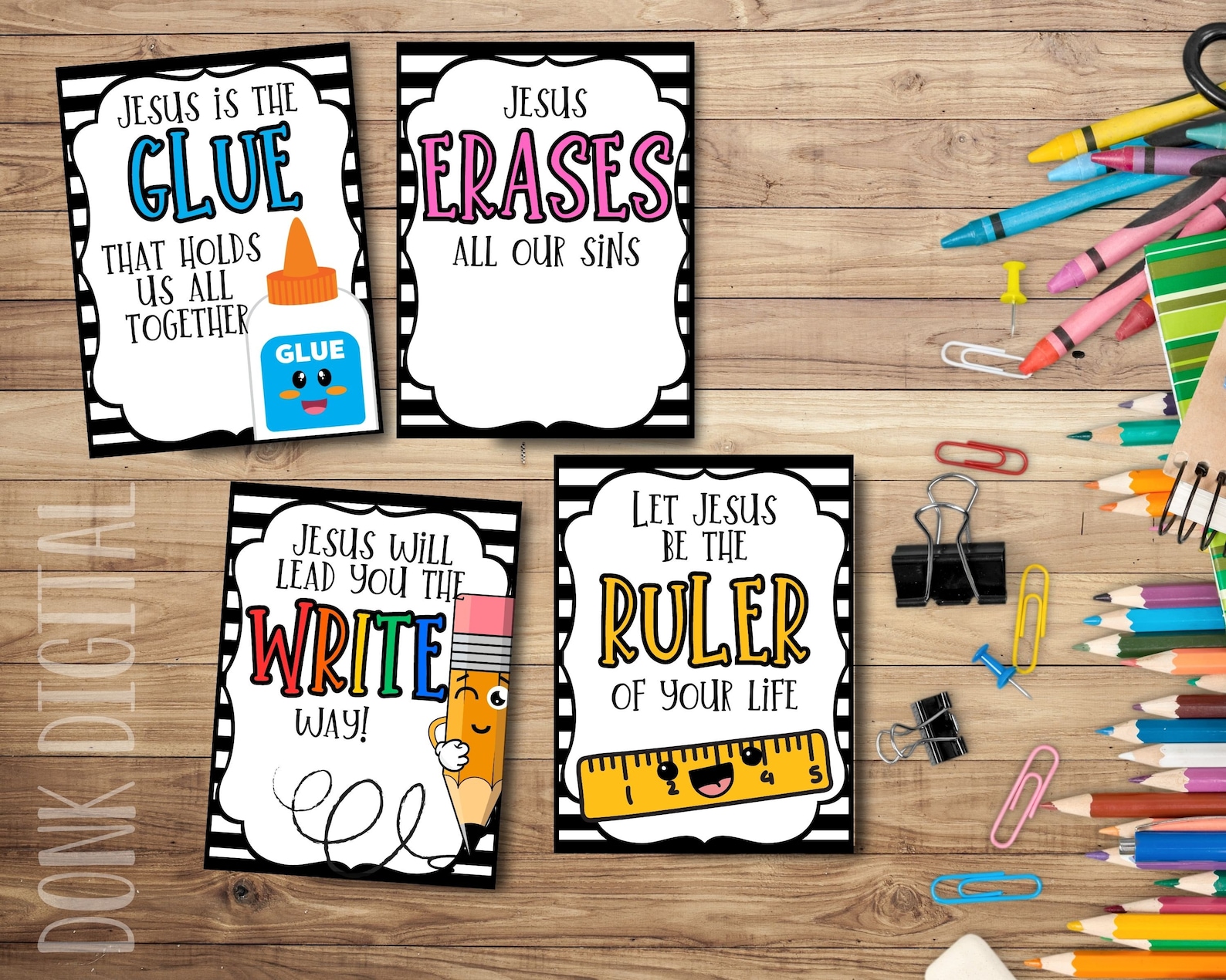 Christian School Supply Tags: Faith-based Printable (PDF Download) - Etsy