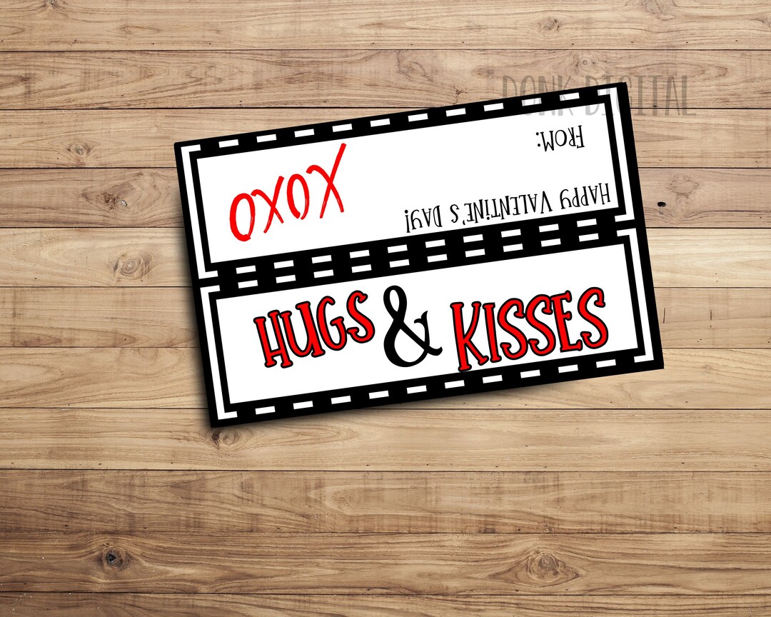 Hugs and Kisses Valentine's Day Bag Topper (PDF File) - Etsy