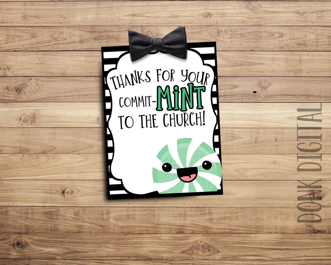 Thanks for Your Commitmint to the Church - Sunday School Printable ...