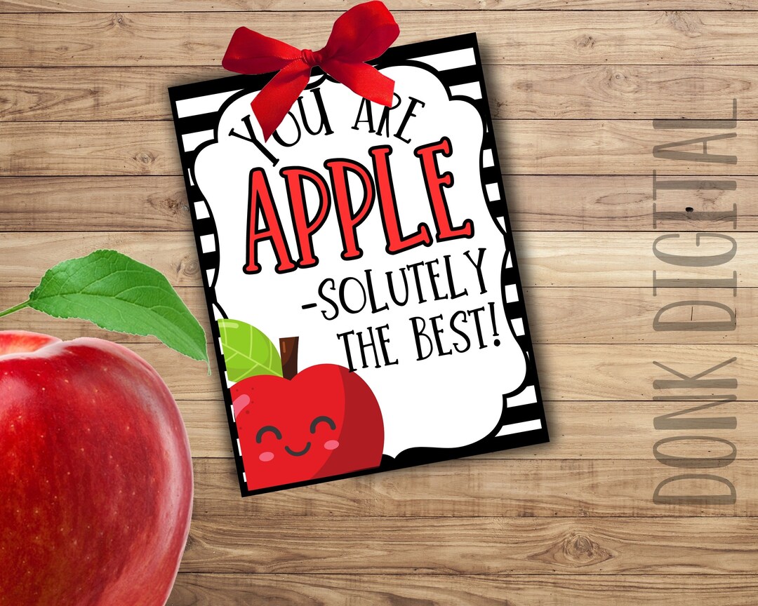 You Are APPLESOLUTELY the Best - Appreciation Tag- Employee ...