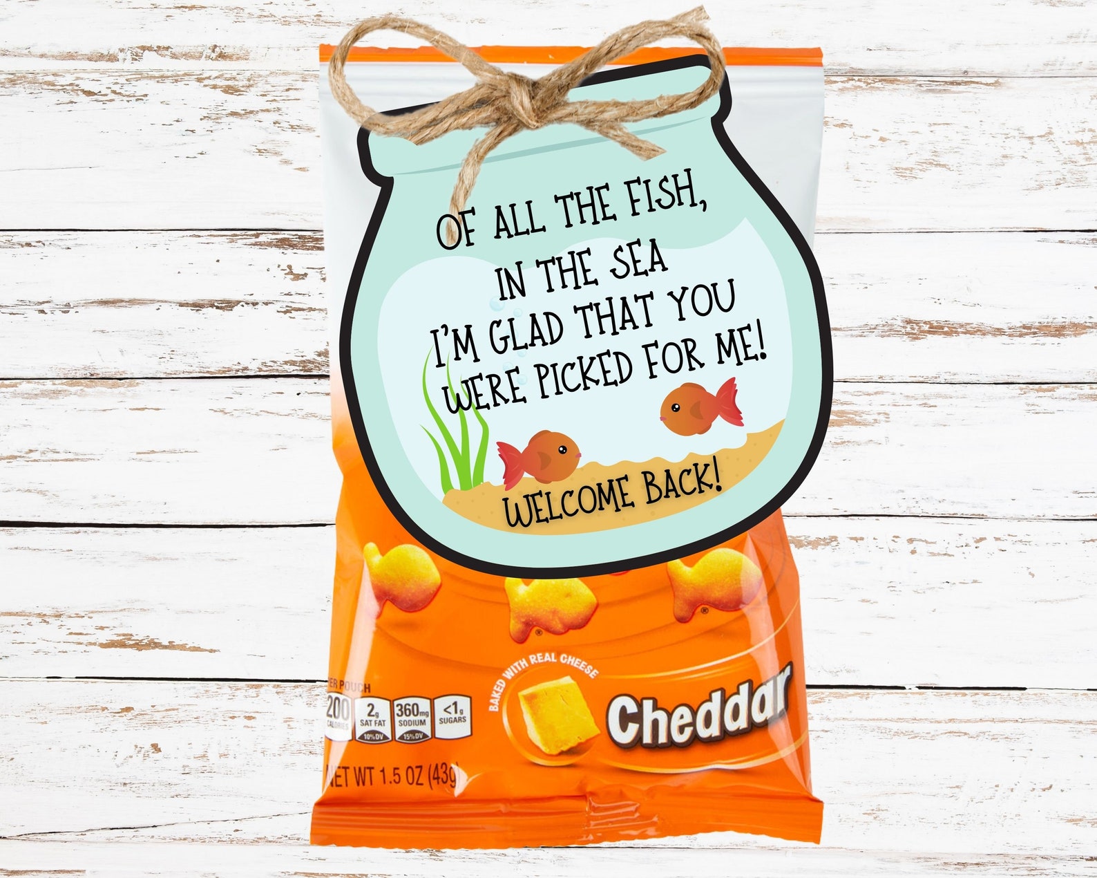 Goldfish Tag Student Gift Back to School Tag Welcome - Etsy