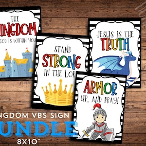 Kingdom VBS Printable Sign Bundle: Sunday School Decor (digital ...