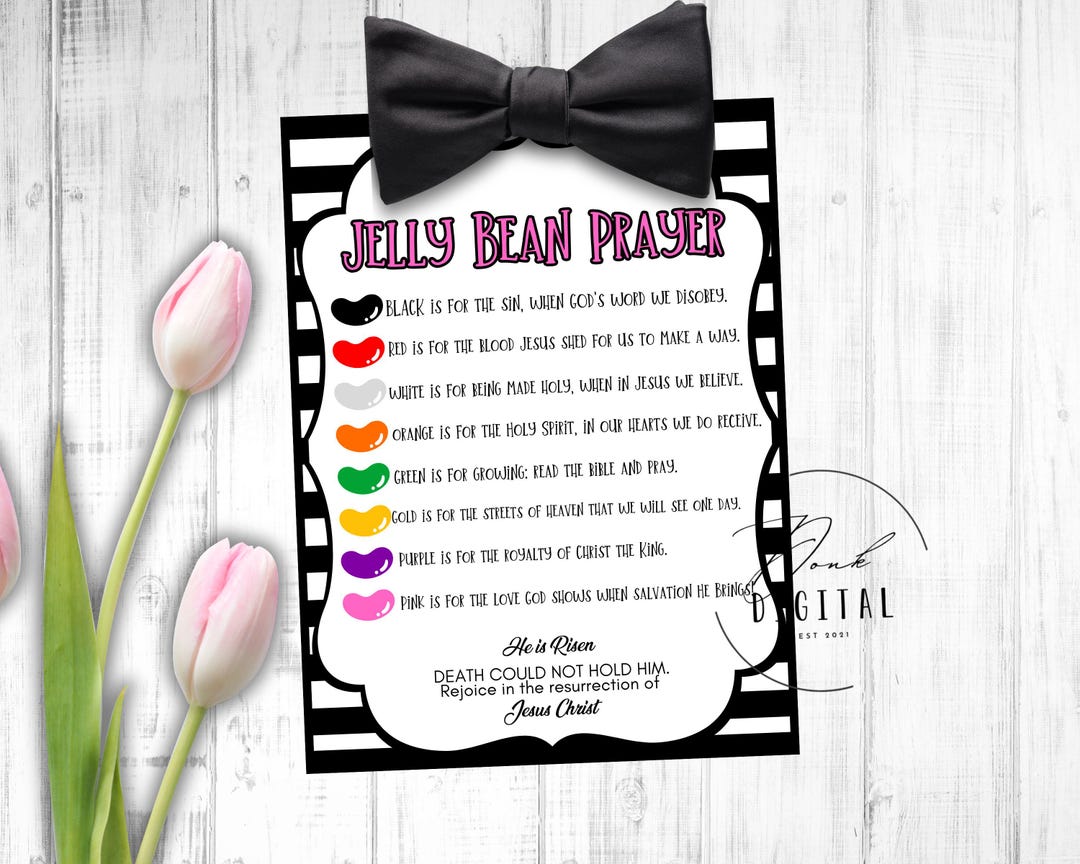 Jelly Bean Prayer Tags: Easter Bible Verse Printable (digital Download ...