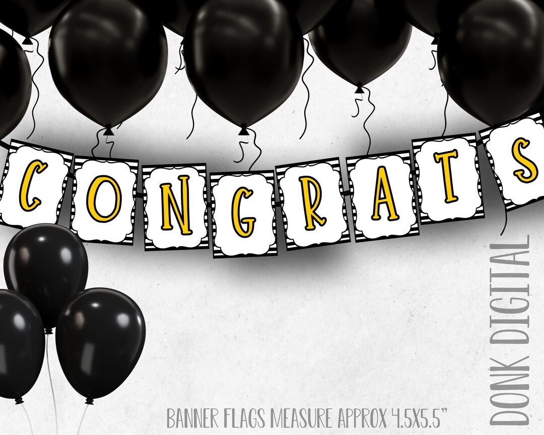 Congrats Banner- Party Decor - CONGRATULATIONS BANNER- - Etsy