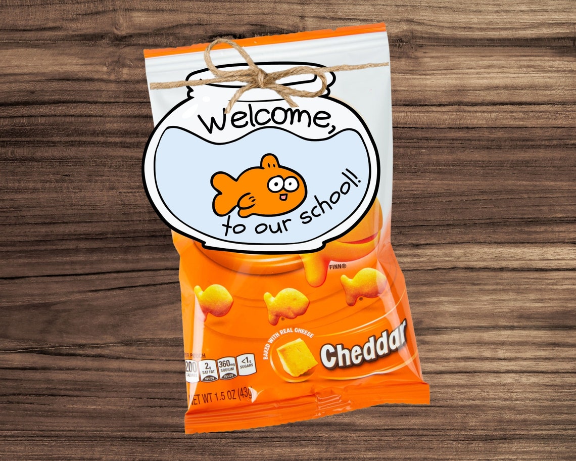 Goldfish Back to School Gift Tag: Printable Student Tag (PDF) - Etsy