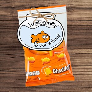 Goldfish Back to School Gift Tag: Printable Student Tag (PDF) - Etsy