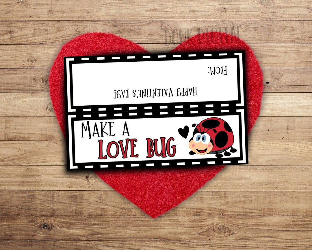 Make a LOVE BUG - Happy Valentines Day Bag Topper- Valentine- Baggie ...
