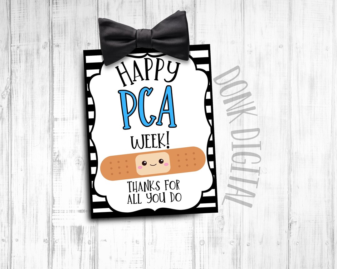 Happy PCA Week Tag - Certified Nurses Assistant Tags- Nurse Week Gift ...