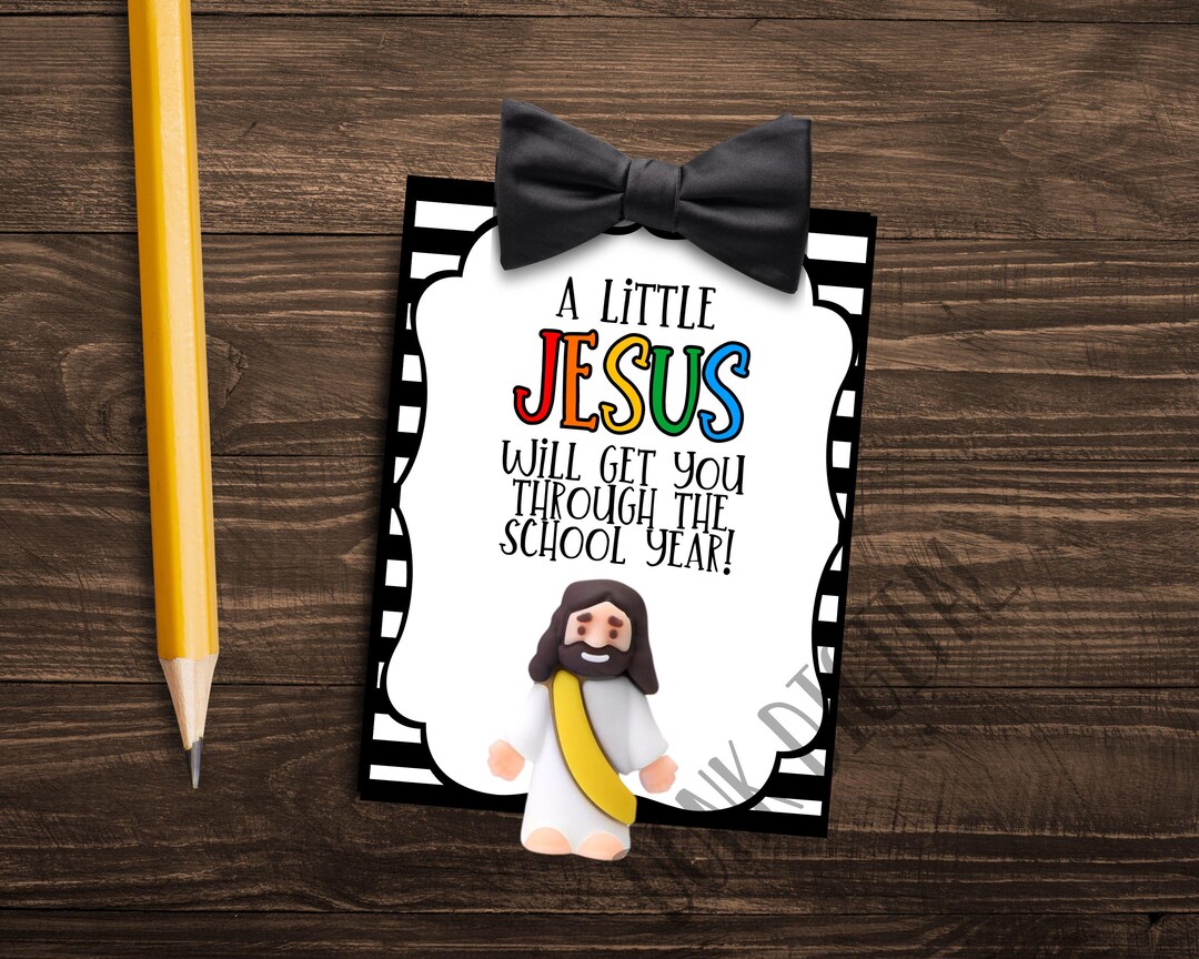 Jesus School Year Printable Tag: Sunday School Church Gift (PDF) - Etsy