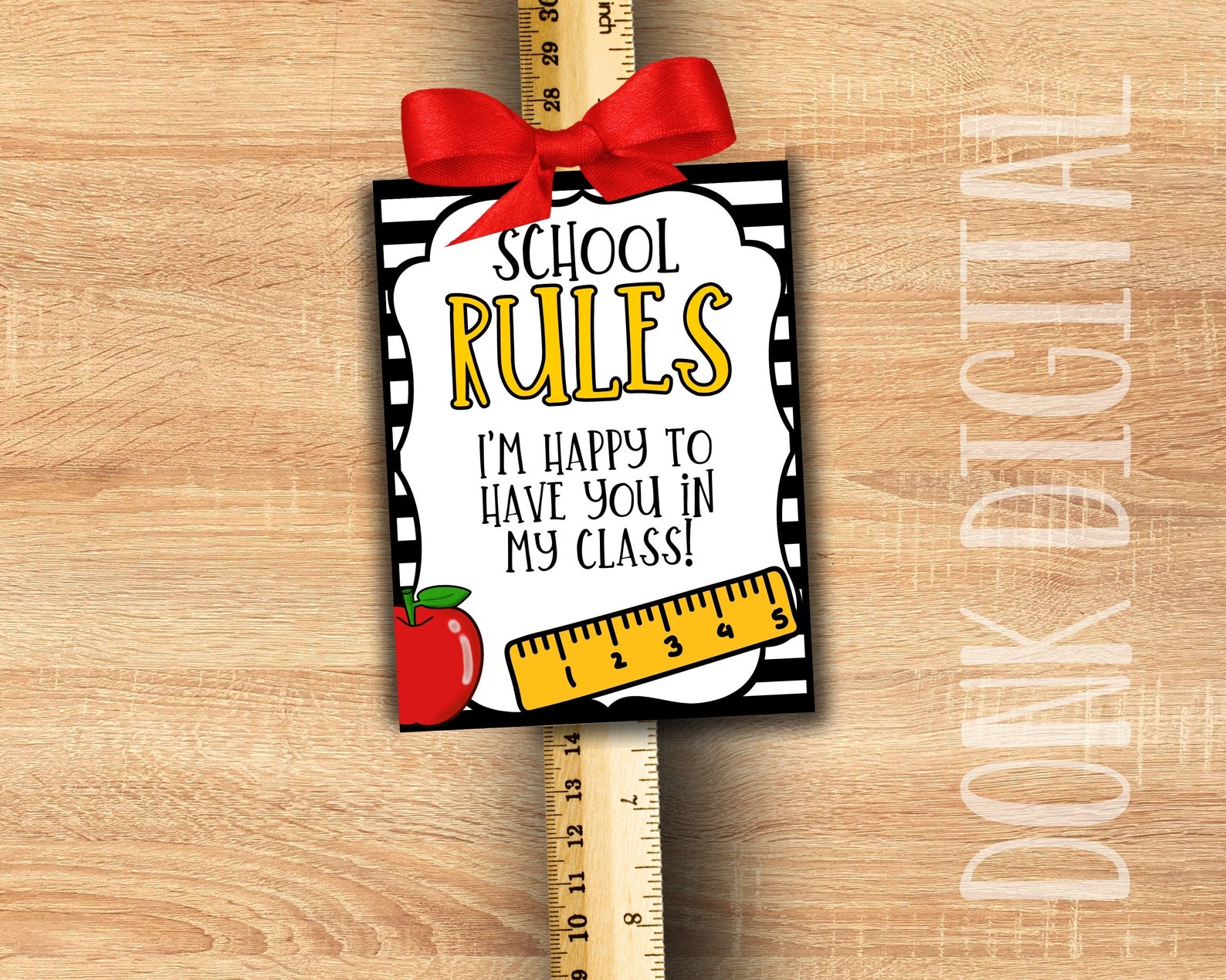 School Rules Gift Tags: Welcome Student Printable (PDF) - Etsy