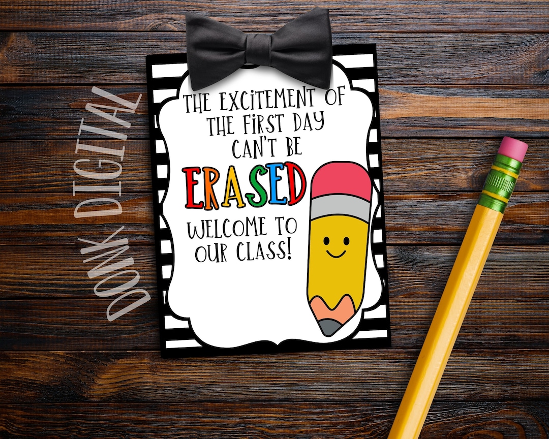 The Excitement of the First Day Cant Be ERASED -student Gift ...