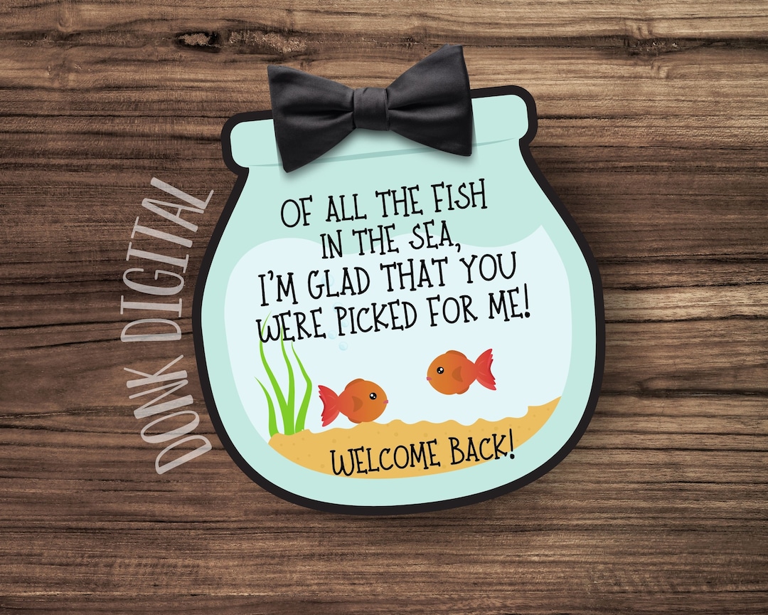 Welcome Back Fish Tag: Student Gift (printable PDF) - Etsy