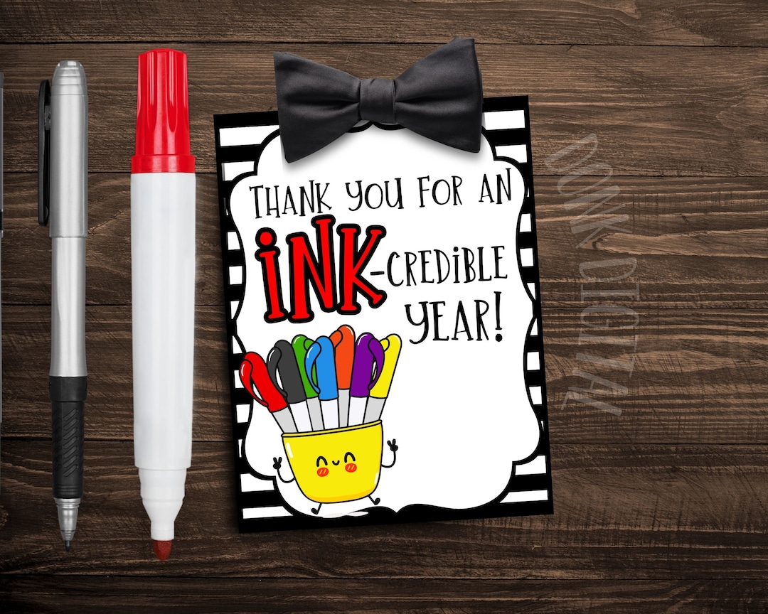 Thank You for an Inkcredible Year- Summer Tag- School Break - Summer ...