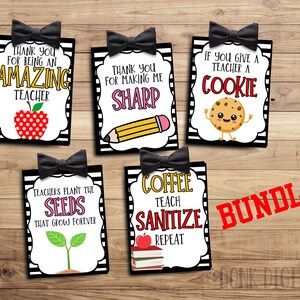 Teacher Appreciation Tag Bundle- Teacher Appreciation- Thank You -staff ...