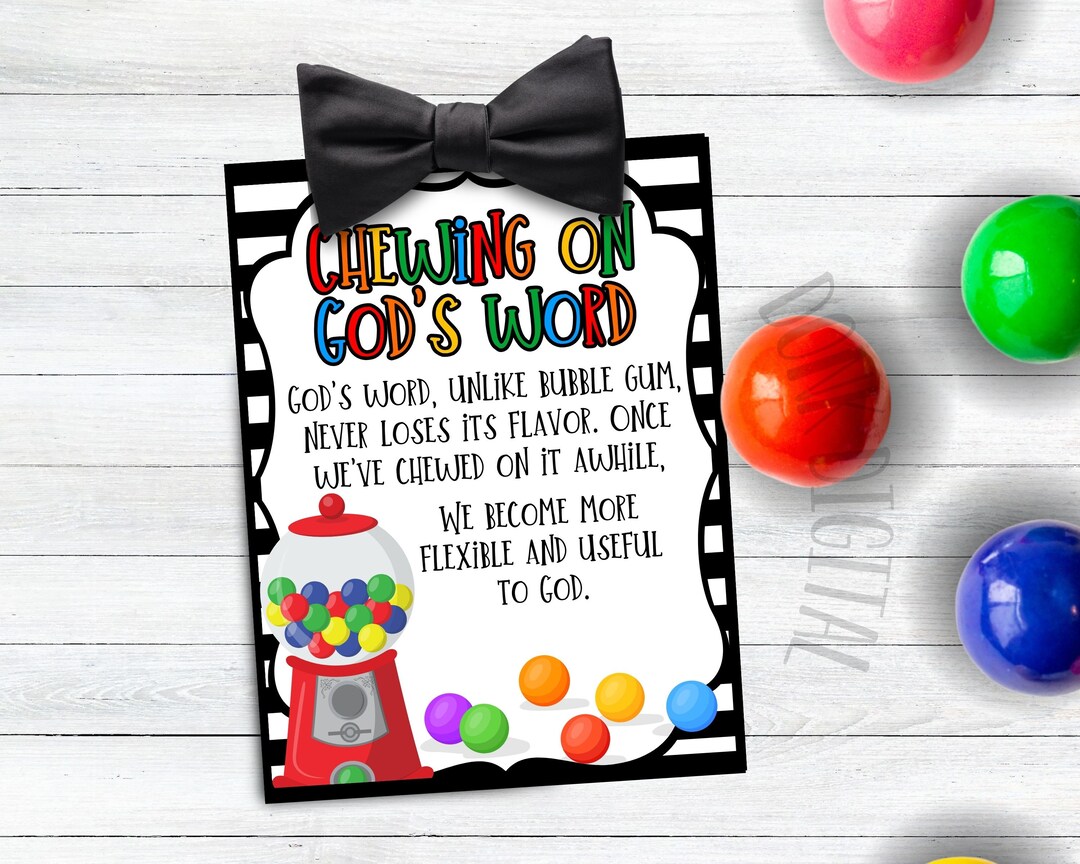 Chewing on God's Word - Sunday School Printable - Church Printable ...