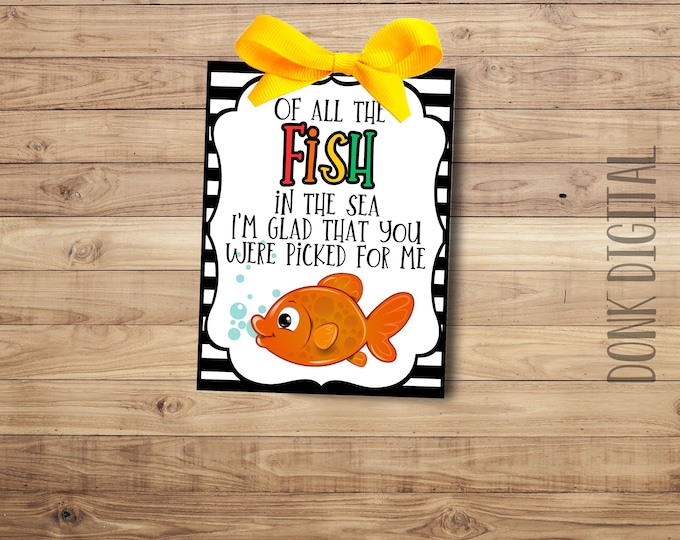 Of All the Fish in the Sea, I Am Glad You're Friends With Me, Valentine ...