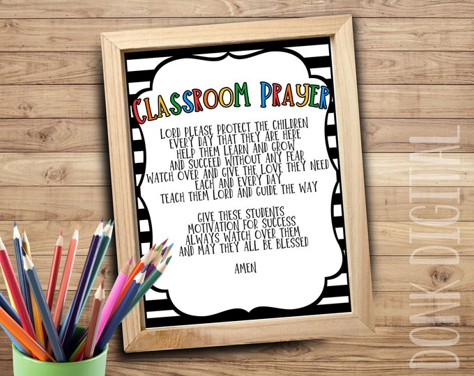 Teacher's Prayer Printable Wall Art Catholic Prayer for Teachers Print ...