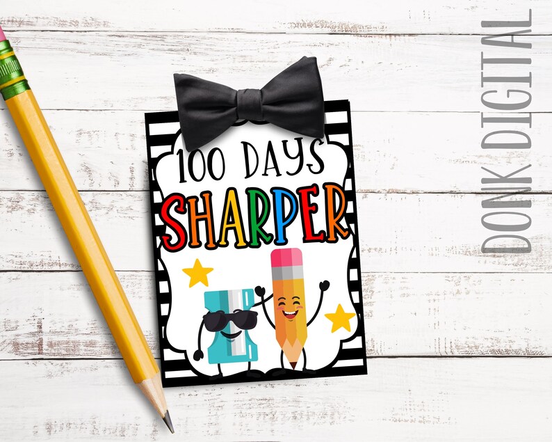 100 Days of School Tag Printable: (PDF) - Etsy