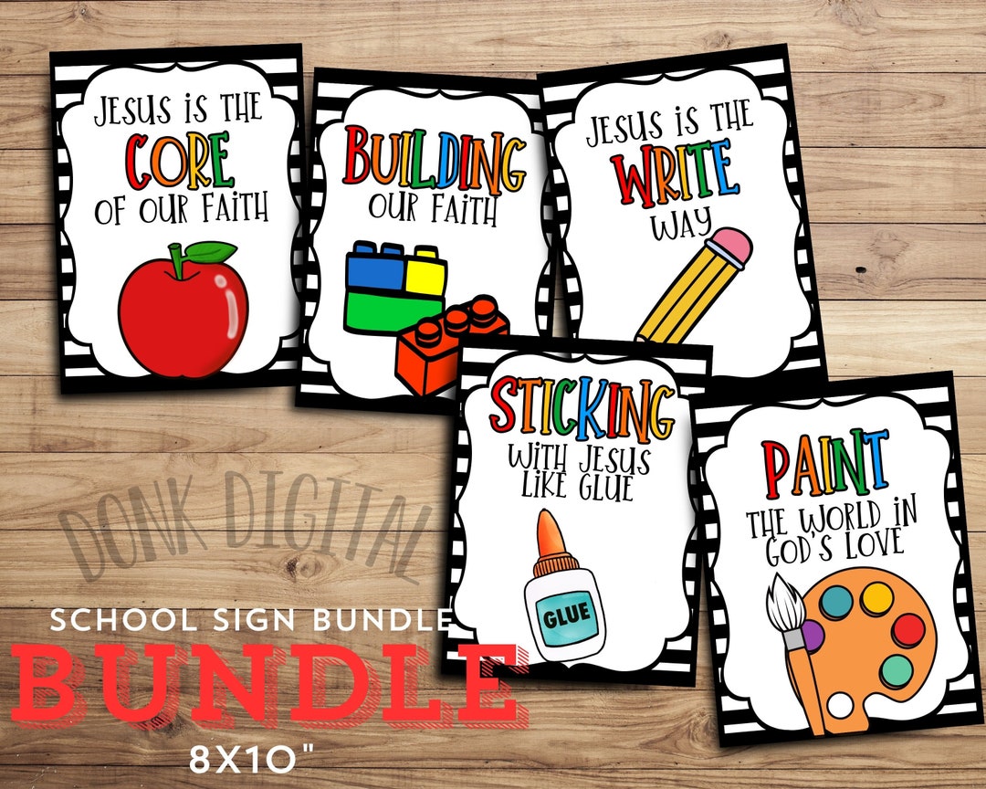 Sunday School Sign Bundle: Church Classroom Decor (PDF) - Etsy