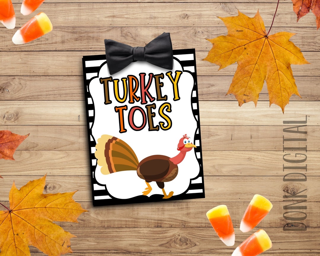Turkey Toes- Fall Tag- Thanksgiving- Fall Treat- Thanksgiving Favor ...