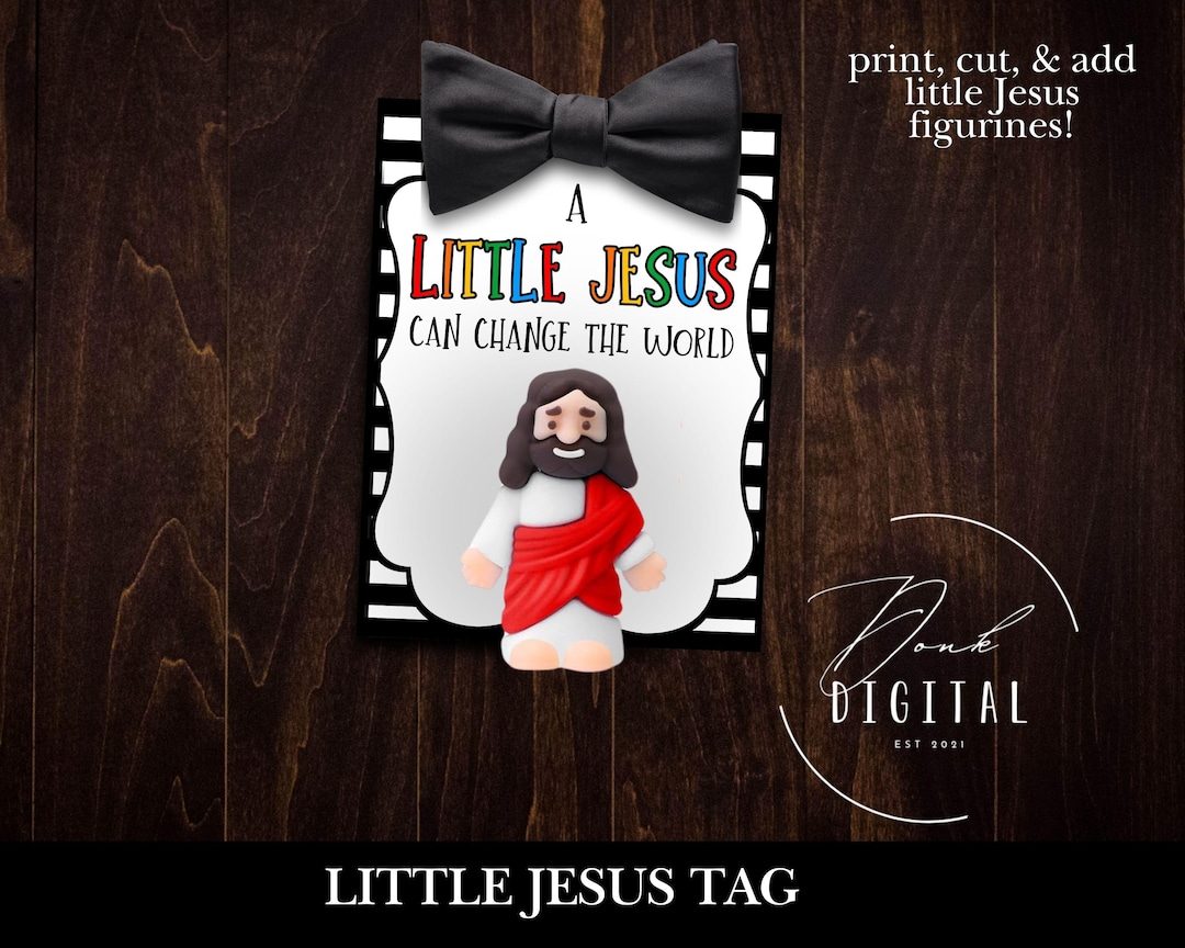 Little Jesus Printable Tags: Sunday School Church Favors (PDF Download ...