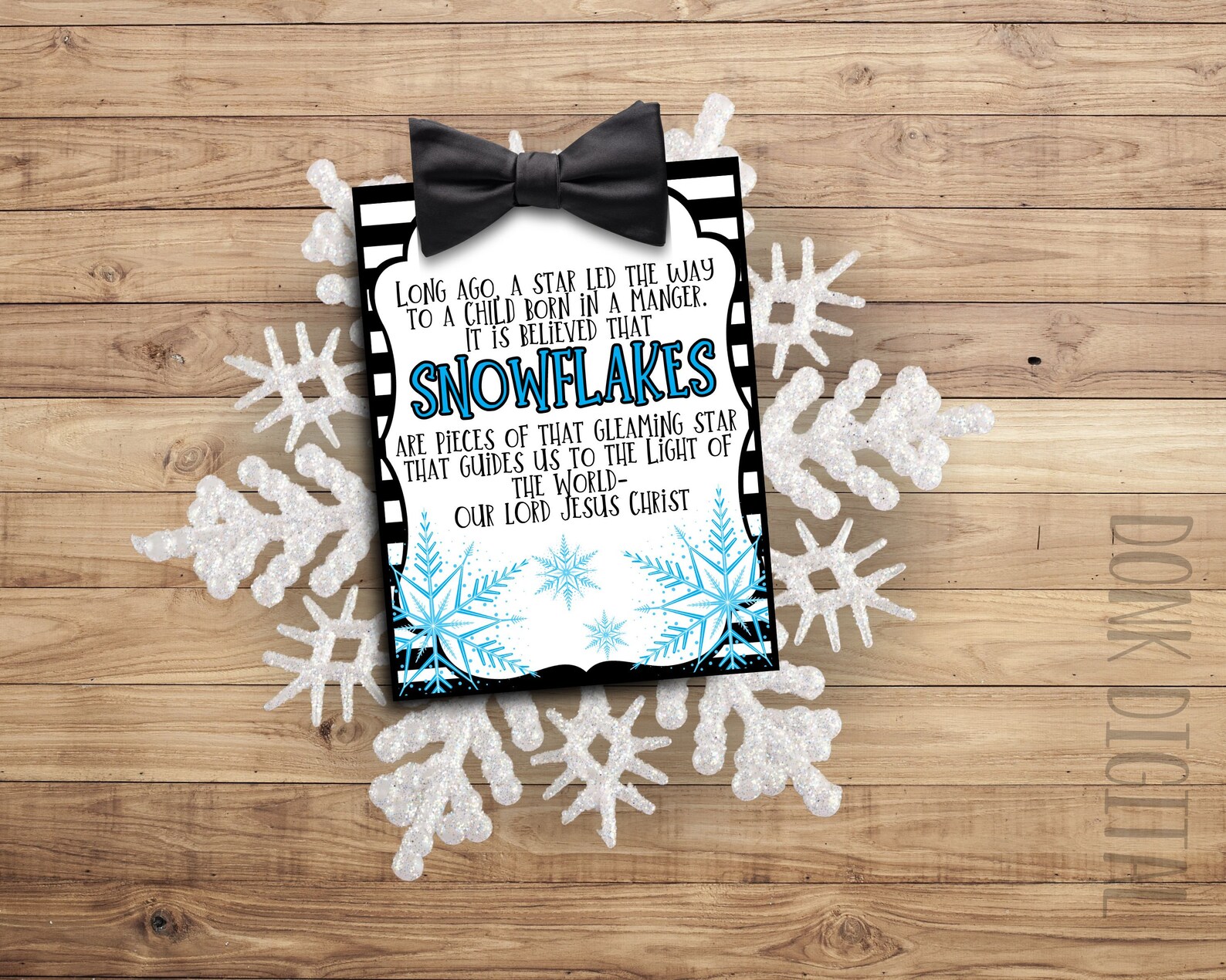 Snowflake Christmas Tag: Printable Faith Based Tags (PDF) - Etsy