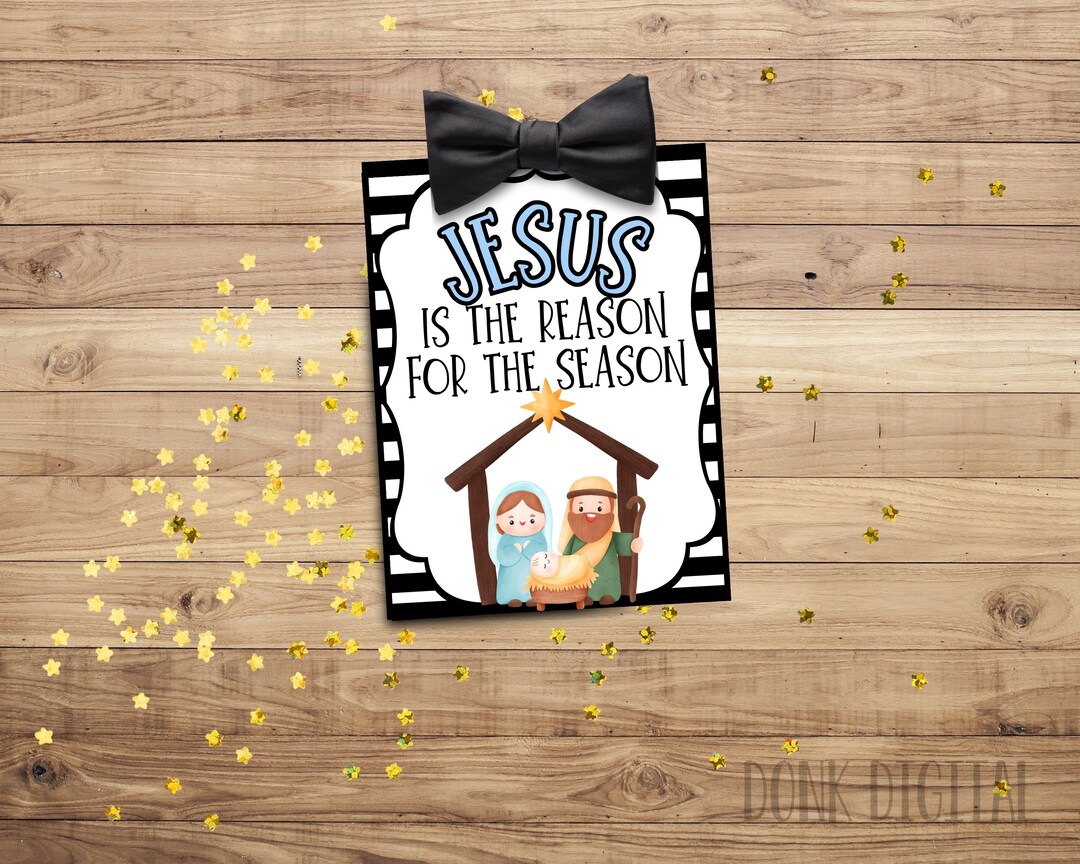 Jesus is the Reason for the Season - Religious Christmas Tag- Christian ...