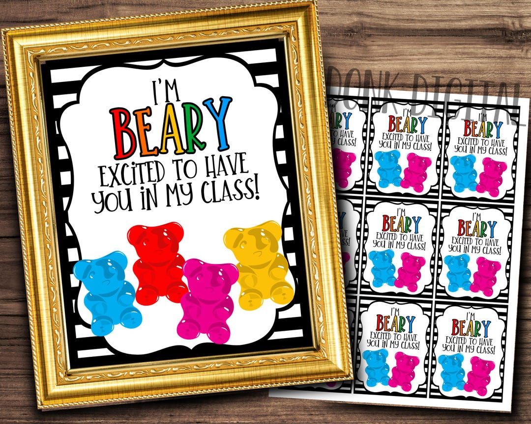 I'm BEARY Excited to Have You in My Class- 8x10- Wall Decor- Classroom ...