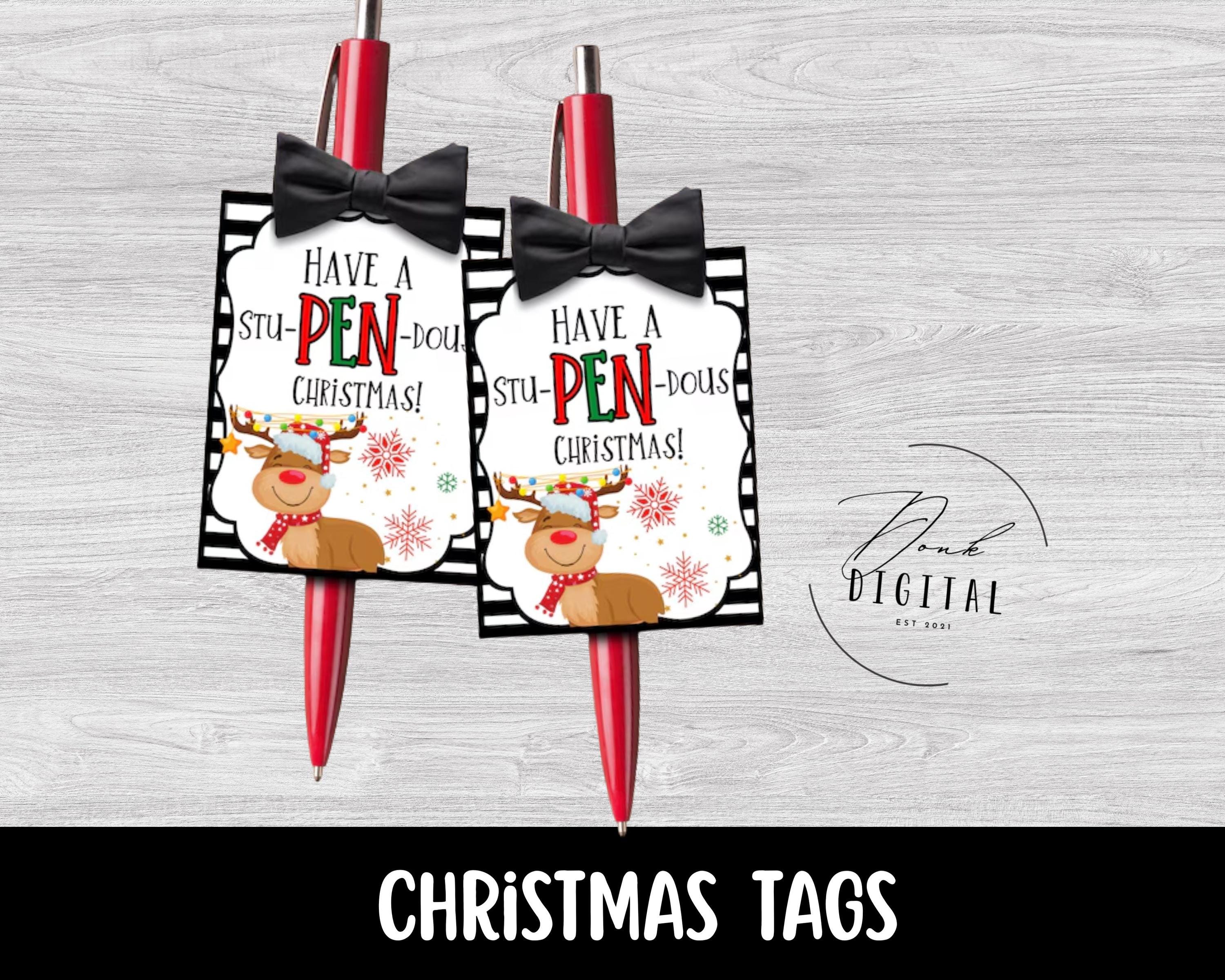 Christmas Pen Tags: Printable (PDF) - Etsy