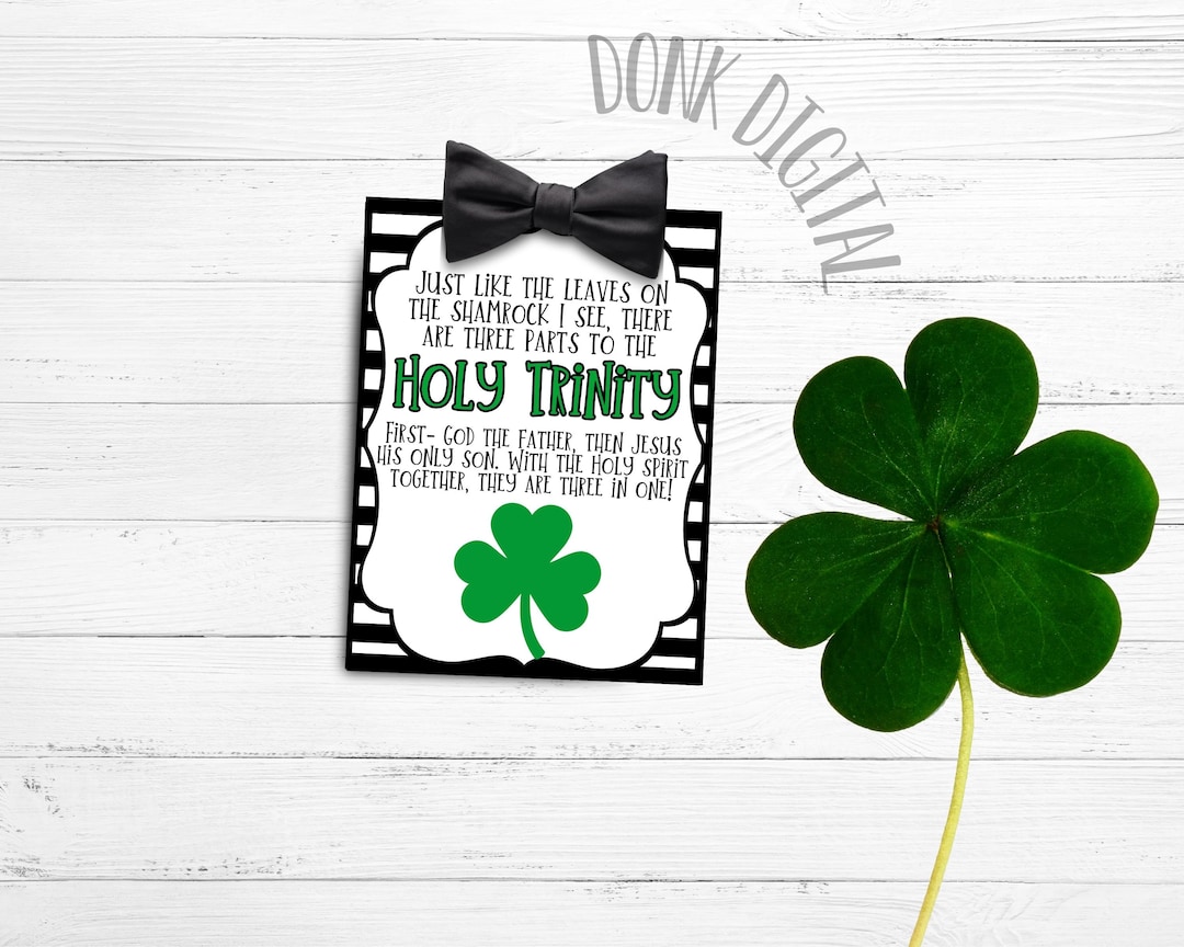 Shamrock Holy Trinity - Church Printable- St Patricks Day Tag ...