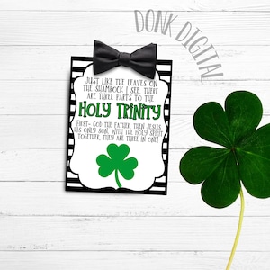Shamrock Holy Trinity - Church Printable- St Patricks Day Tag ...